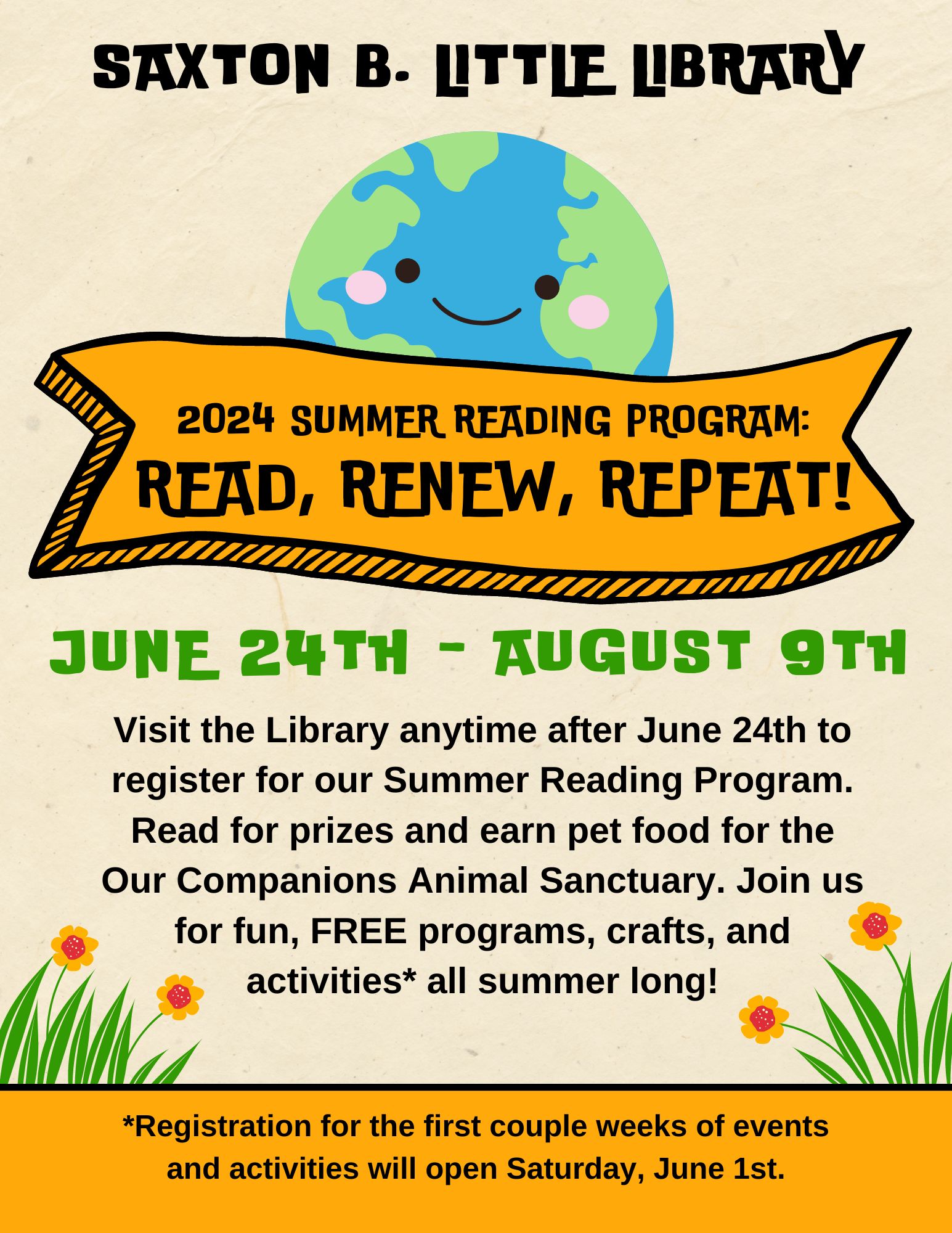 Upcoming Programs – Saxton B. Little Free Library